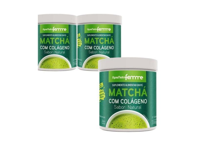 3X Matchá Solúvel Femme 200G - Escolha Seu Sabor - Apisnutri em ...
