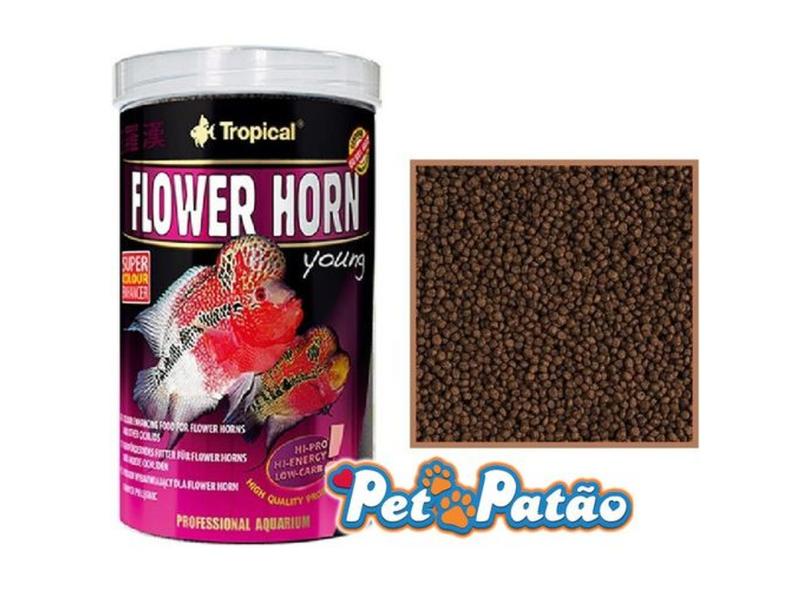 Tropical Flower Horn Young Pellet 380g - Ração Para Flower Horn Filhote ...