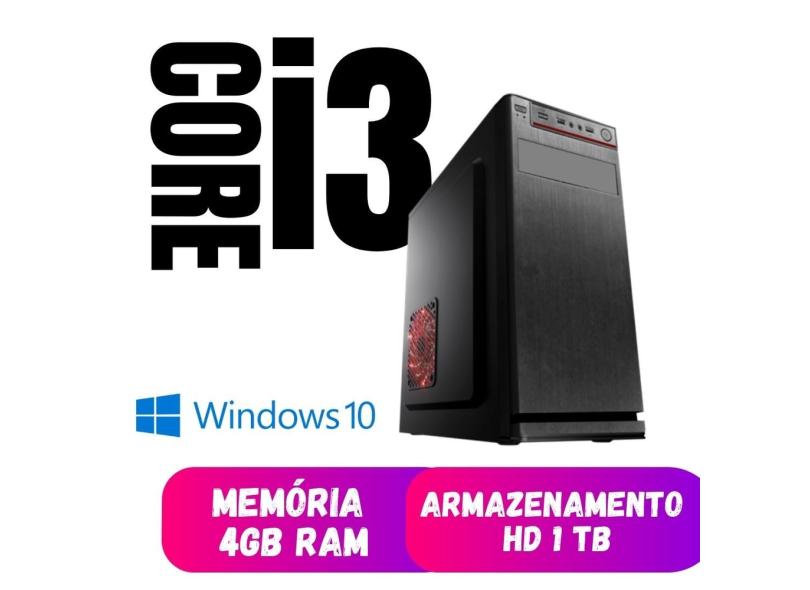 Cpu Desktop Computador Pc i3 4gb Ram Hd 1tb Windows 10 Pró OEM ...
