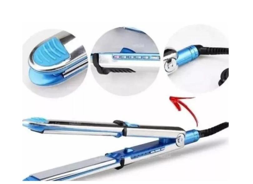 Prancha Chapinha Professional Placas De Titaniun-Faz Cachos com o ...