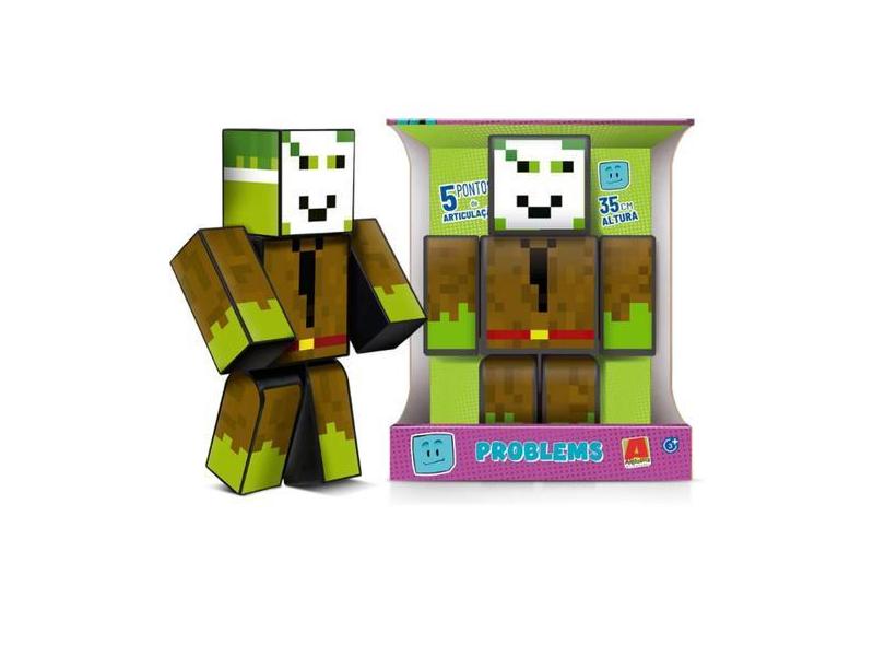 Boneco Stick 35cm Minecraft Brinquedo Streamer Articulado - Algazarra ...