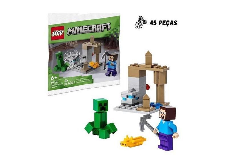 Bloco De Montar Minecraft The Dripstone Cavern 45 Pcs 30647 - Lego com ...
