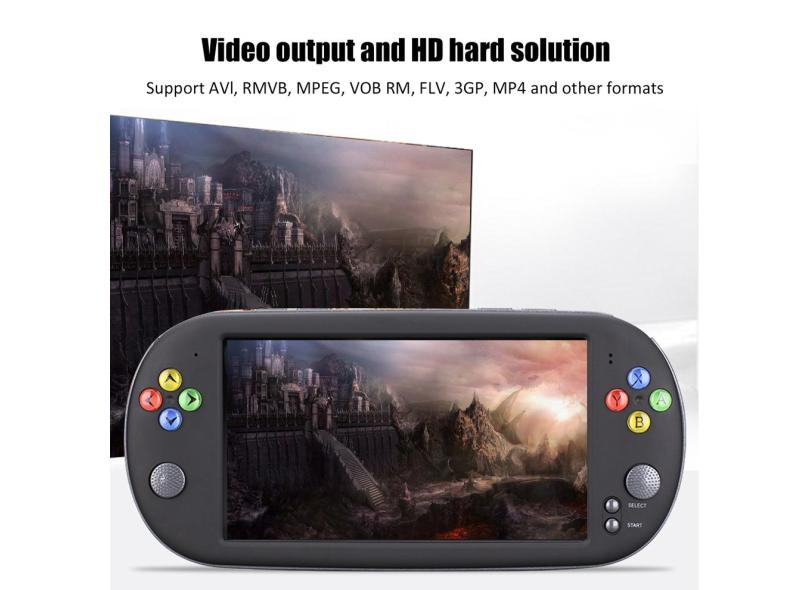 Jogo X16 7 polegadas clssico Console Handheld 1300 Built-in Games com o ...