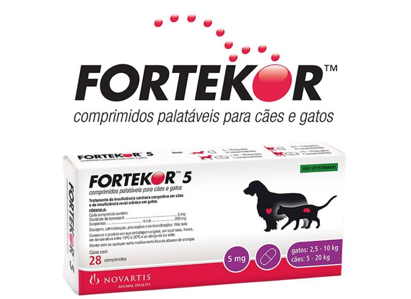Fortekor 5 Mg Elanco para Cães e Gatos - Combo 3 unidades com o Melhor ...