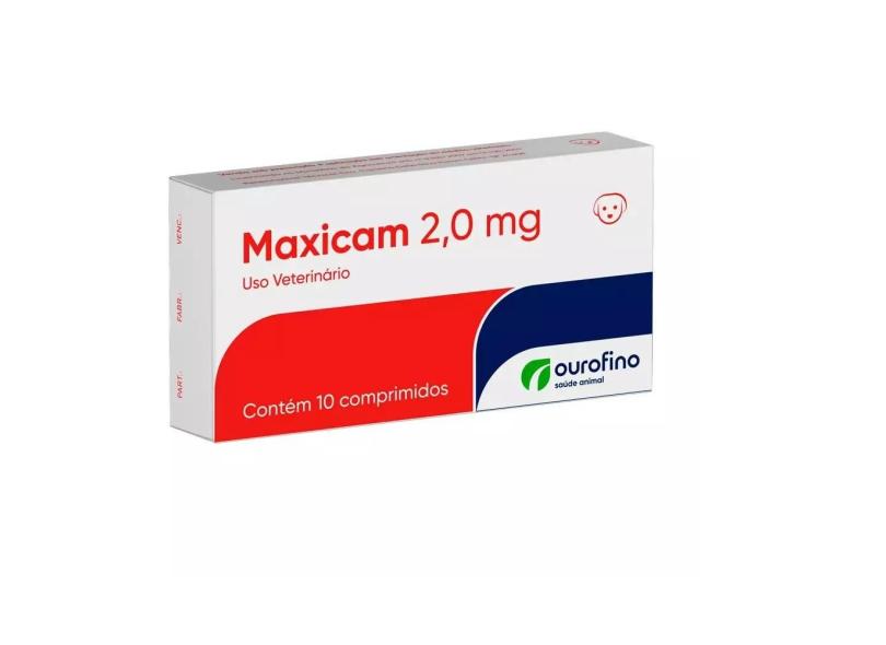 Maxicam 2mg - Anti-inflamatório - Ourofino - 10 Comprimidos - 10 ...