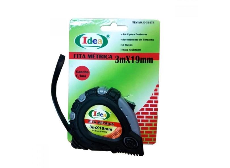 Trena Fita Métrica 3 Metros Com Trava Emborrachada em Promoção é no Buscapé