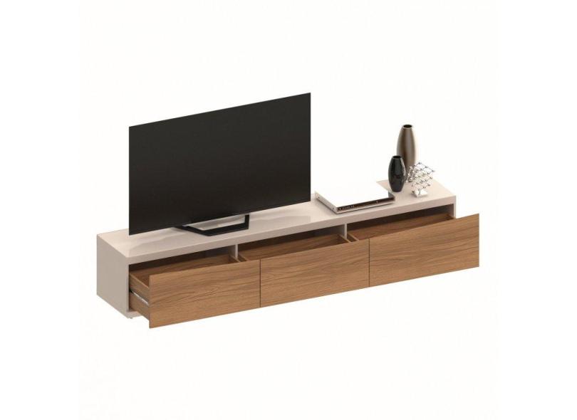 Rack Para Tv Até 60 Polegadas 3 Gavetas 220Cm Eros Casa D Off White ...