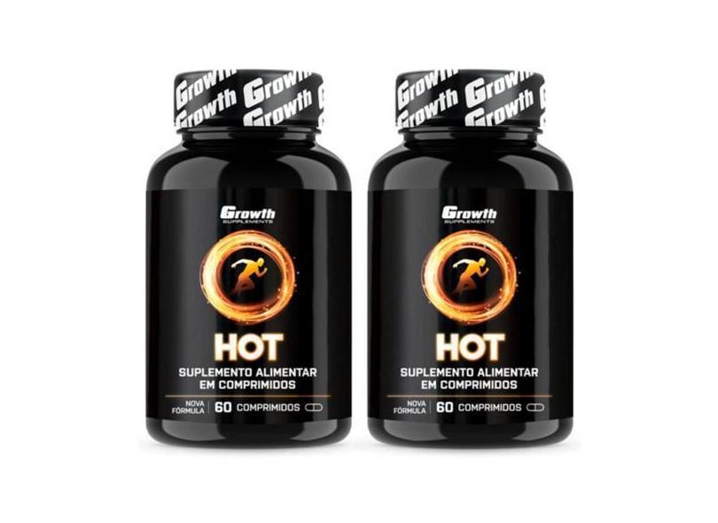 Hot Termogênico 60 Cápsulas Growth Supplements Kit 2 Potes em Promoção ...