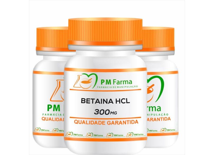 Betaína Hcl 300Mg 180 Cápsulas com o Melhor Preço é no Zoom