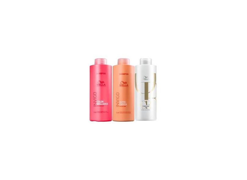 Kit Wella Shampoo Nutri Enrich+color Brilliance+oil Reflect com o ...