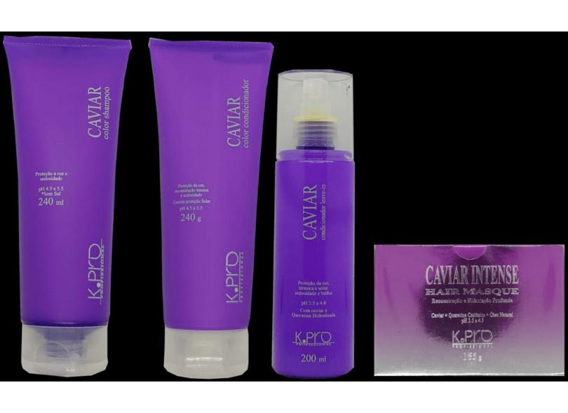 Kit K.Pro Caviar Shampoo Condicionador Máscara Leave-In com o Melhor ...