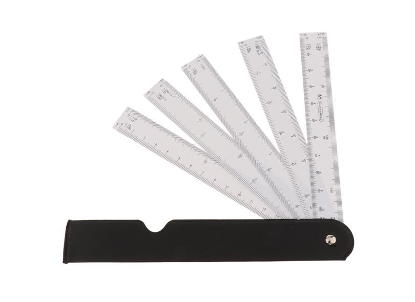 Régua De Escala De Arquitetos Com 5 Lâminas F / Escala De Medida De ...