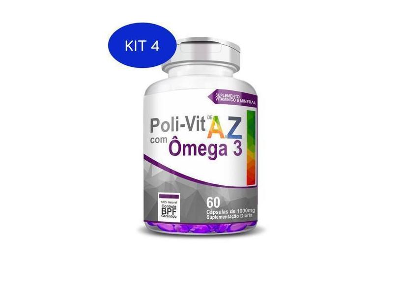 Kit 4 Poli-Vit Omega 1000 Mg 60 Cápsulas - 4 Elementos em Promoção é no ...