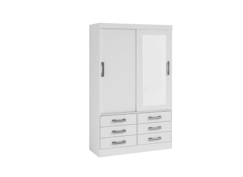 Guarda Roupa Casal Com Espelho 2 Portas 6 Gavetas Meridian D'doro ...