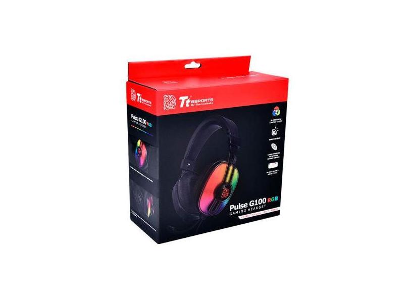 Headset TT Sports Pulse G100/ANALOG/RGB LED - HT-PLS-ANECBK-28 - THERM ...