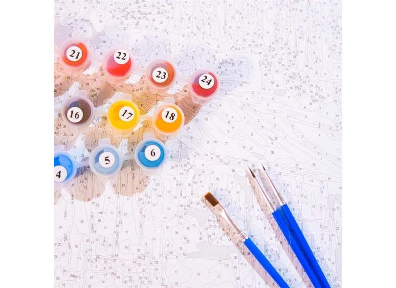 Pintura numélia adulta, pintura por números em tela sem moldura, balão ...