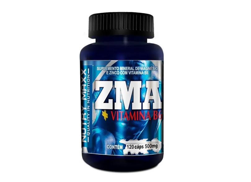 ZMA - Suplemento Mineral de Magnésio e Zinco com Vitamina B6 - 120 ...