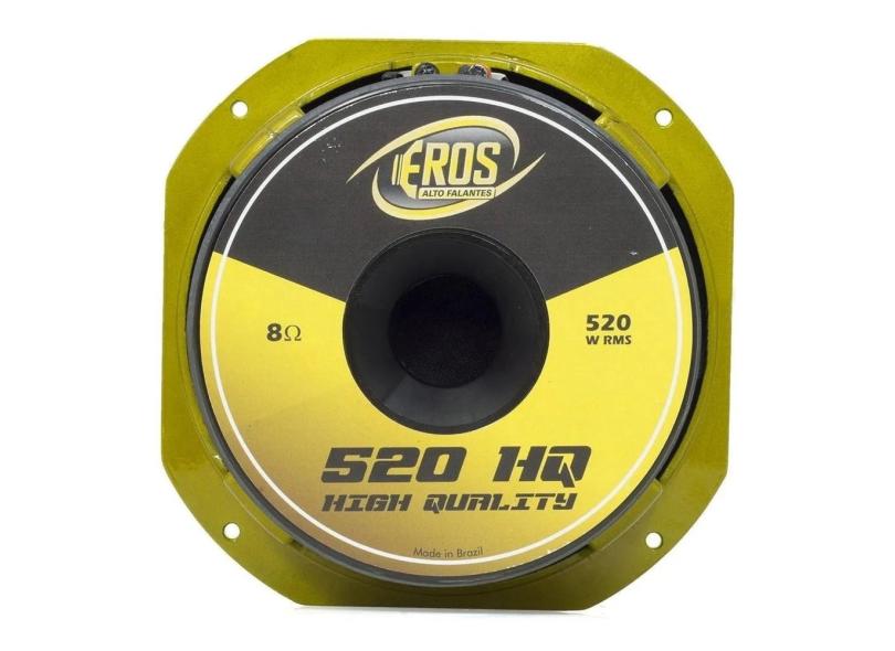 Eros Alto Falante Woofer E-520 Hq Médio Grave 8 Ohms 520w Rms 10 ...