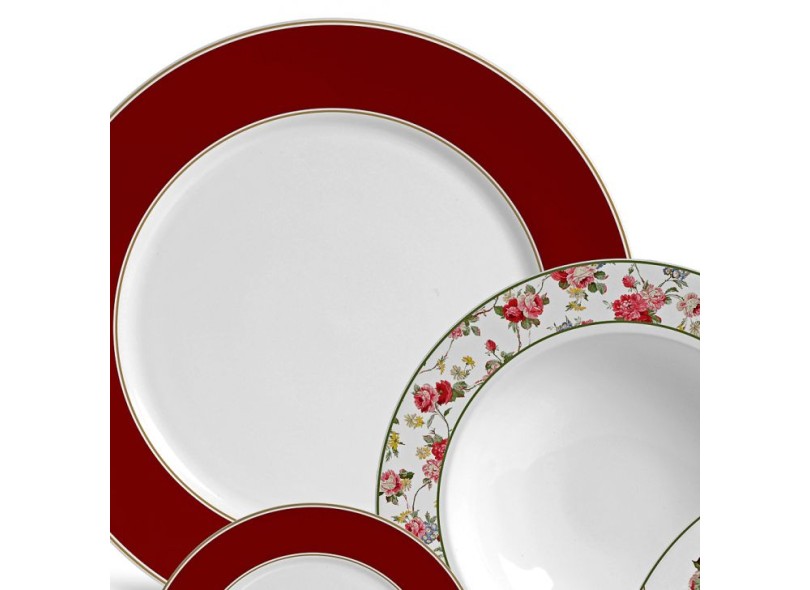 Aparelho de Jantar Redondo de Faiança 30 peças - Verona Porto Brasil em ...