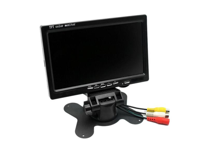 Monitor hd colorido lcd tft de 12v-24v 7 polegadas para carro cctv ...
