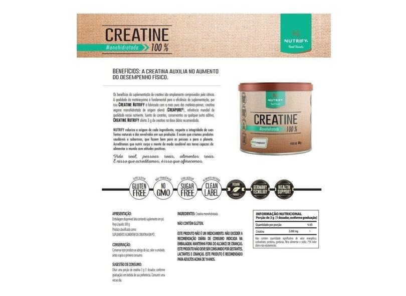 Creatine Creapure Original Creatina Nutrify 300g com o Melhor Preço é ...