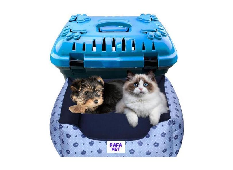 Caixa Para Transporte Pet Gato Cachorro + Caminha Almofada Pet Cachorr ...