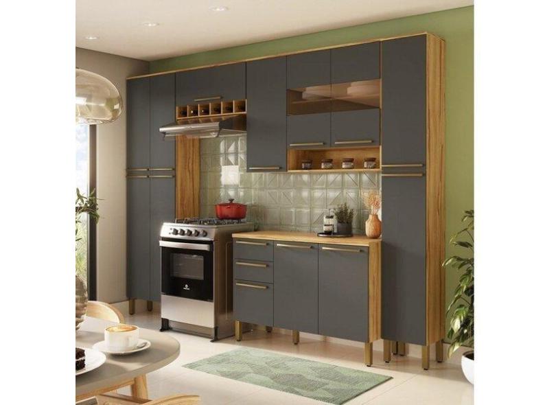Cozinha Modulada Completa 5 Pe as 13 Portas 2 Gavetas Com Tam com o ...