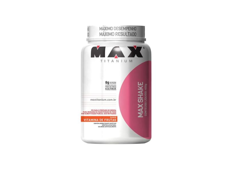 2 Max Shake Protein 400g - Vitamina de Frutas - Max Titanium com o ...
