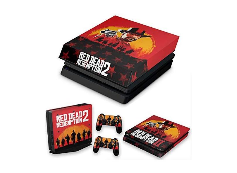 Capa Anti Poeira e Skin para PS4 Slim - Red Dead Redemption 2 com o ...