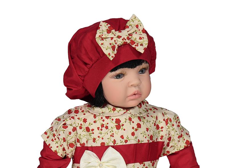 Boneca Bebê Reborn Realista Maitê Cegonha Dolls Menina Morena Com 53cm ...