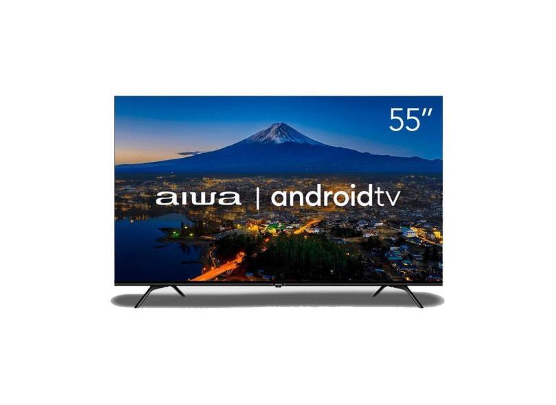 Smart TV 55 Polegadas 4K Ultra HD Android TV Aiwa - Preto - Bivolt em ...