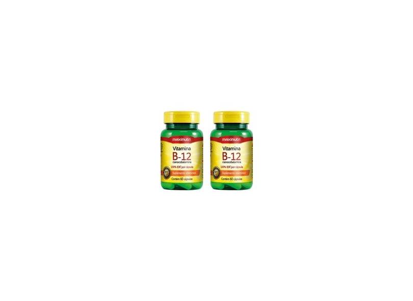 Kit 2x Vitamina B-12 com Potes 60 Cápsulas Maxinutri com o Melhor Preço ...