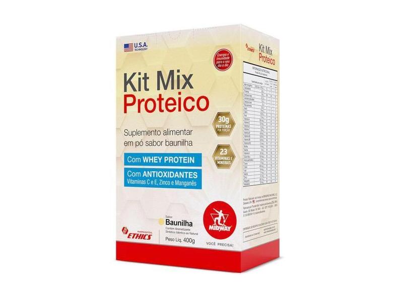 Kit Mix Proteico Midway Labs Baunilha 400G com o Melhor Preço é no Zoom