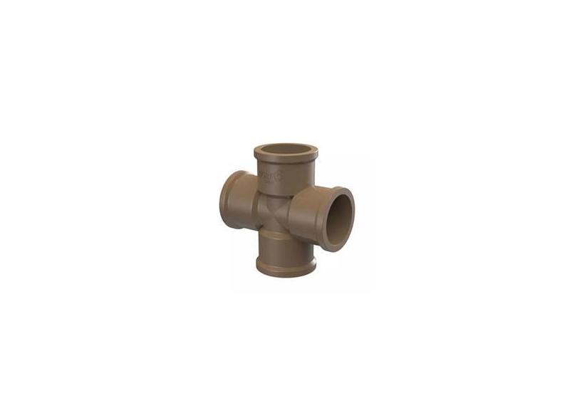 Cruzeta Marrom Pvc Soldável 25 mm 3/4" Tigre com o Melhor Preço é no Zoom