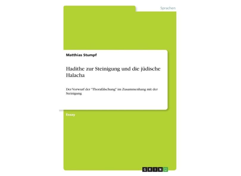 Hadithe zur Steinigung und die jüdische Halacha com o Melhor Preço é no ...