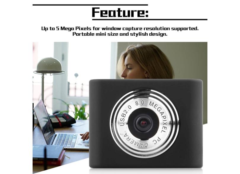 Mini USB 2.0 5 Megapixels Retrátil Clip WebCam Web Camera para pc ...