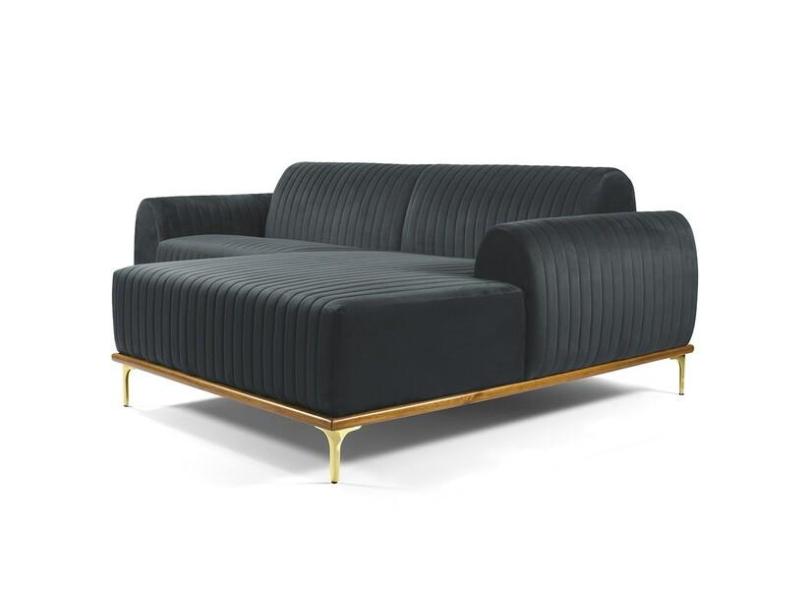 Sof 3 Lugares Com Chaise Direito Para Sala Molino 245 Cm D02 em ...