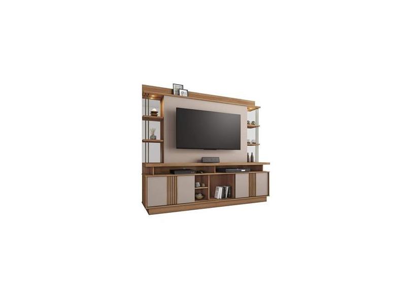 Estante Home Para Tv Até 65 Polegadas JCM Movelaria Esplendor Cor Noronha com Off White com o ...
