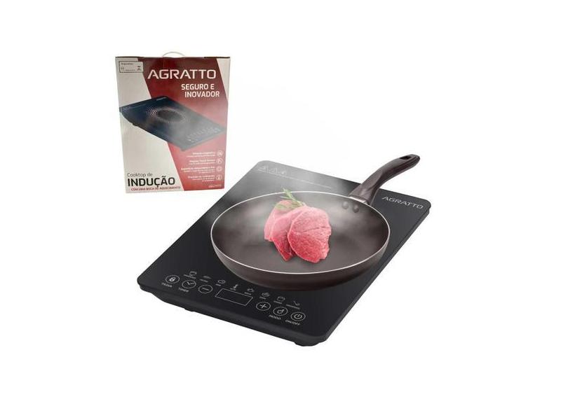 Fogão Cooktop Indução Magnética Portátil 1 Boca 1200w 110v - Agratto ...