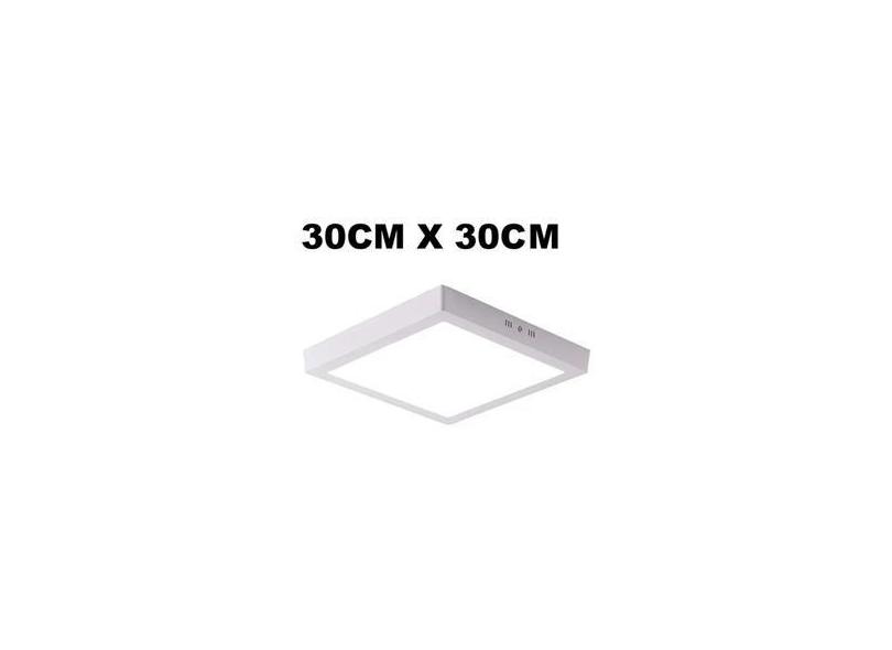kit 10 Painel Plafon LED 24w 25w Sobrepor quadrado 30x30 Frio com o ... kit 10 Painel Plafon LED 24w 25w Sobrepor quadrado 30x30 Frio com o ...