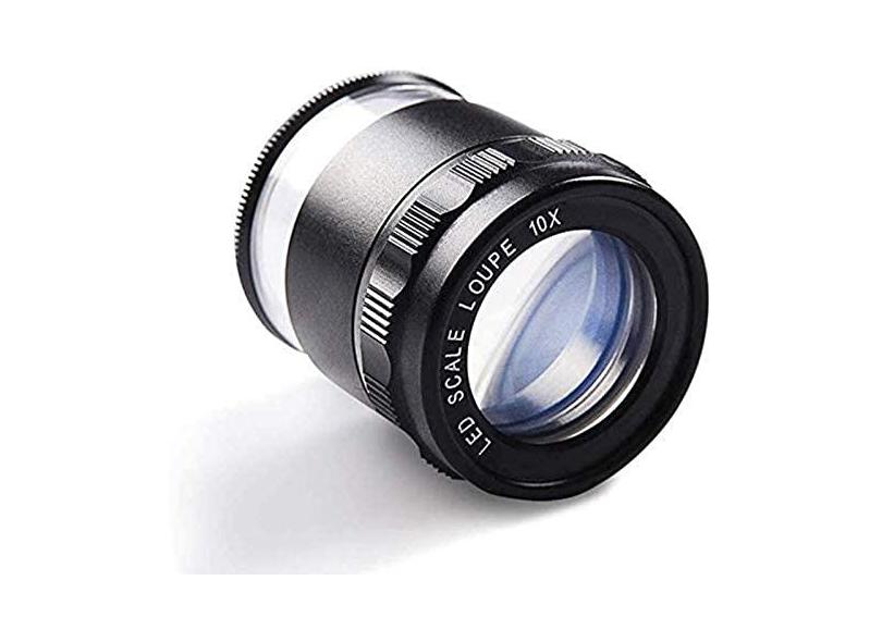 Lupa Lupa portátil com luzes dobrável, portátil, velho, lendo 10 vezes ...