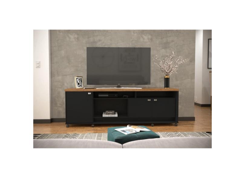 Rack Bancada Dallas para TV até 55 Polegadas Fosco com Amêndoa ...