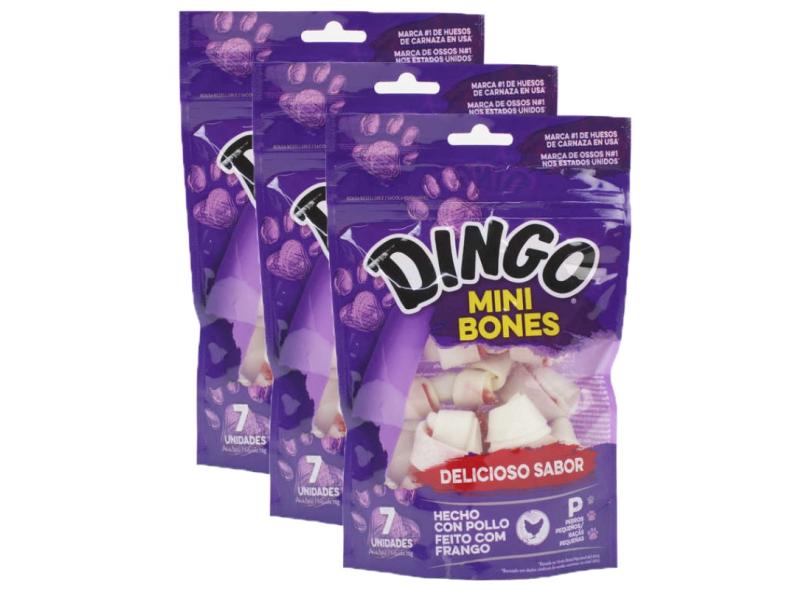 Kit3 Dingo Mini Bones 7uni ( 70g) com o Melhor Preço é no Zoom