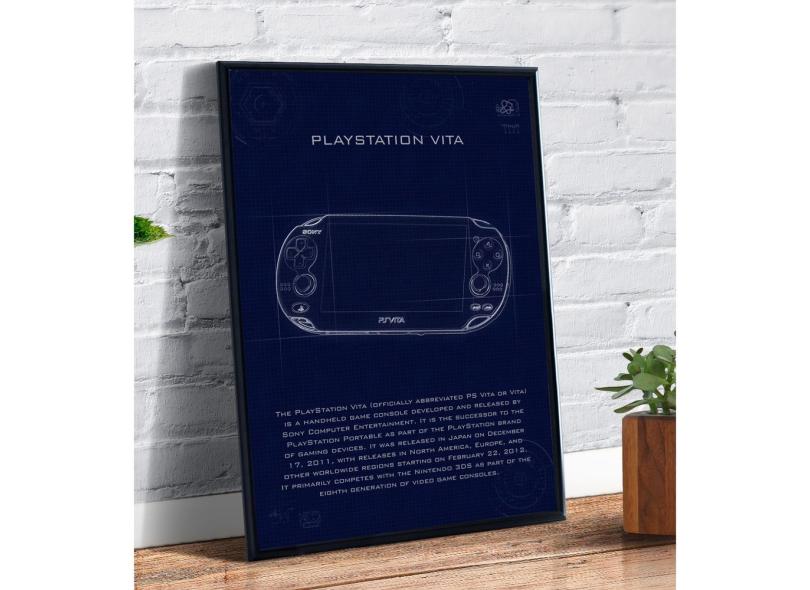Quadro decorativo Poster Playstation Vita Planta Desenho em Promoção é ...