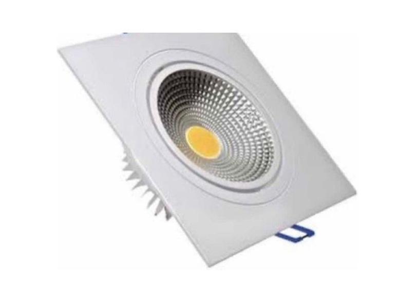 Spot Quadrado Direcionado Led Cob 5w Bivolt 6500k Kit Com 3 com o ...