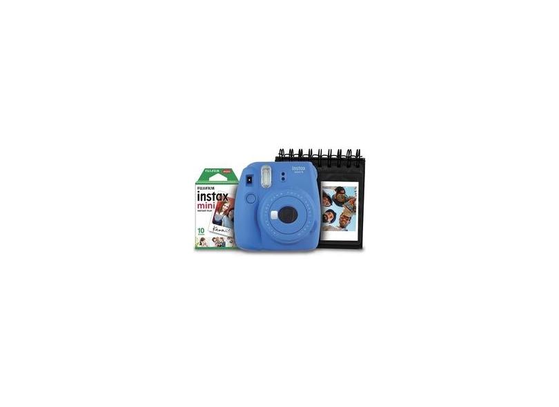 Kit Câmera Instantânea Fujifilm Instax Mini 9 Azul Cobalto + Porta ...