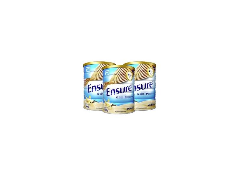 Ensure Pó Sabor Baunilha c/ 3 Latas de 900g Cada com o Melhor Preço é ...