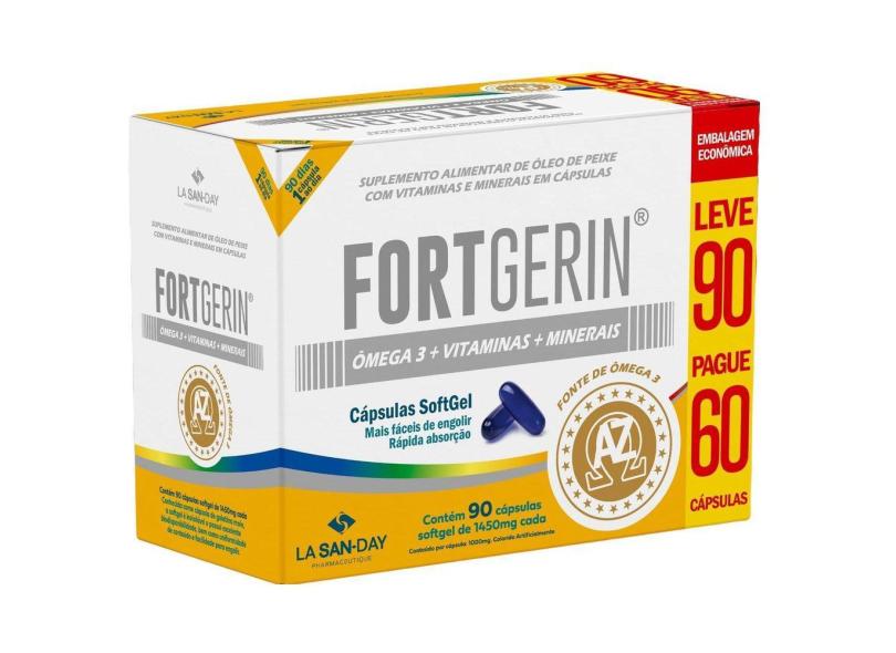 Fort Gerin Ômega 3 + Vitaminas+Minerais 90 Cápsulas com o Melhor Preço ...
