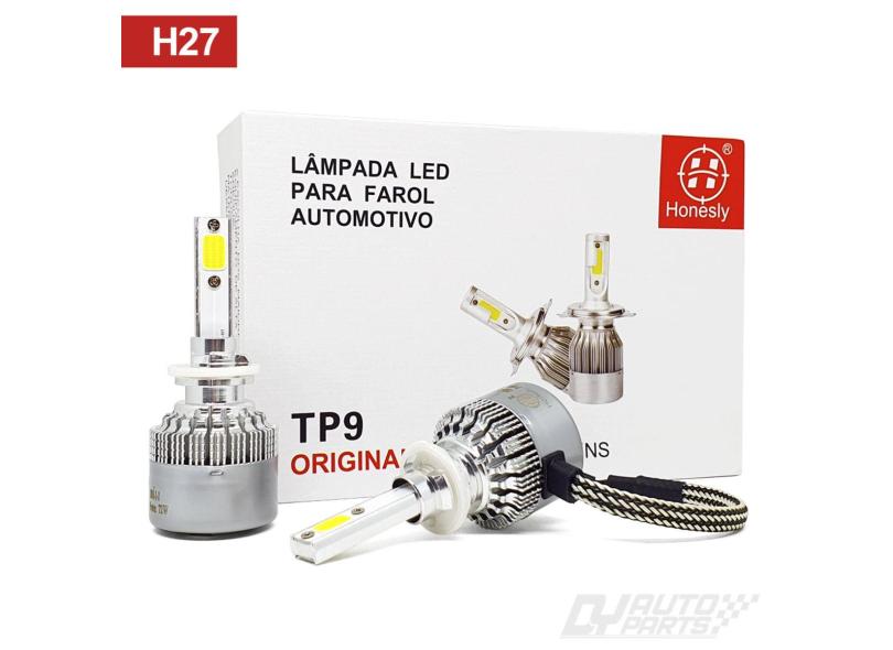Par Lâmpadas Automotiva H27 Super Led 72W 6000K 8200 Lumens Honesty Tp9 ...