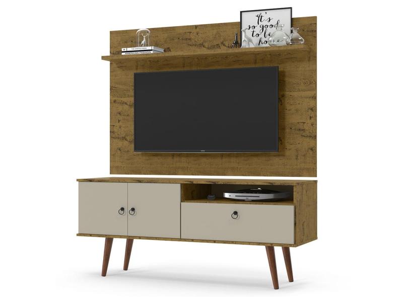 Rack Com Painel Para Tv De Até 46 Polegadas Topázio Patrimar Nature/Off ...